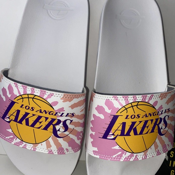 ISlide | Shoes | Nba Los Angeles Lakers Team Logo Slides Flip Flop ...
